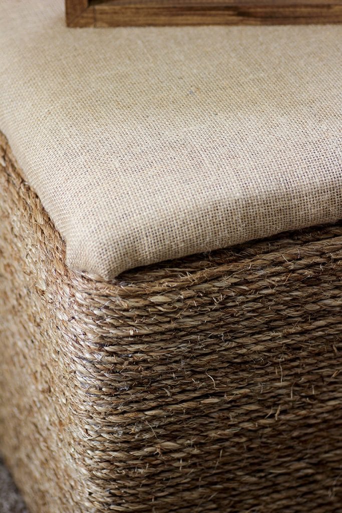 Do-It-Yourself Jute Rope Footstool Makeover | Kenya Rae